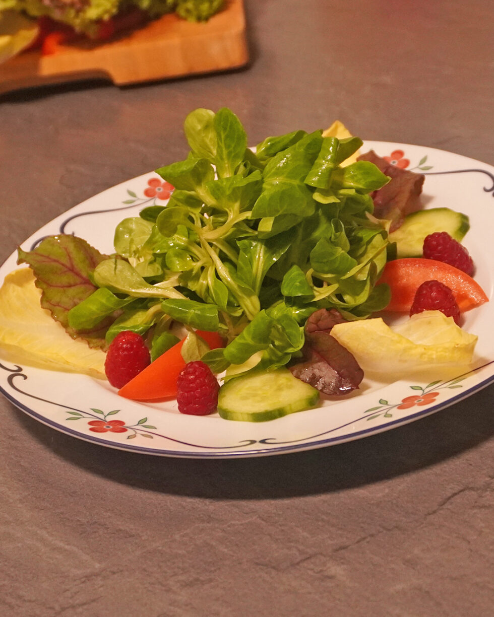Gemischter Salat schön anrichten - Salatteller und Salatbouquets ...
